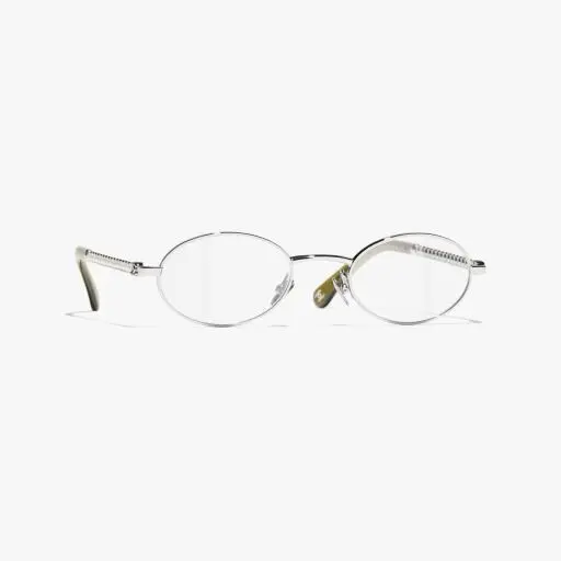 Chanel Oval Eyeglasses - Silver