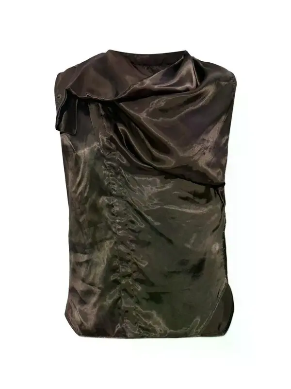 Rick Owens Draped Sleeveless Top - Brown