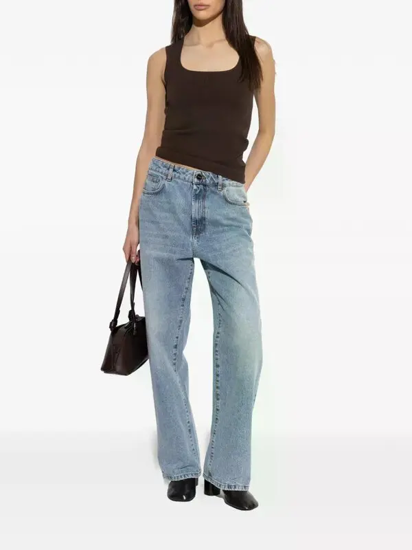 RÓHE Square-neck Ribbed Knit Top