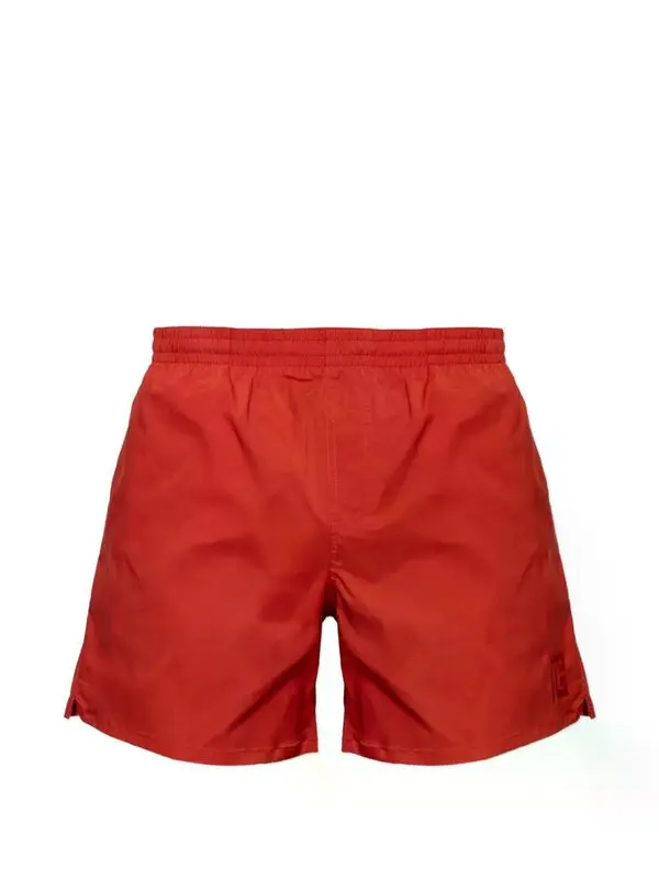 Balmain Logo-detail Swim Shorts - Red