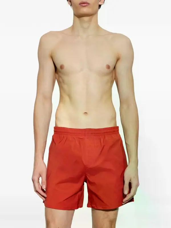 Balmain Logo-detail Swim Shorts - Red