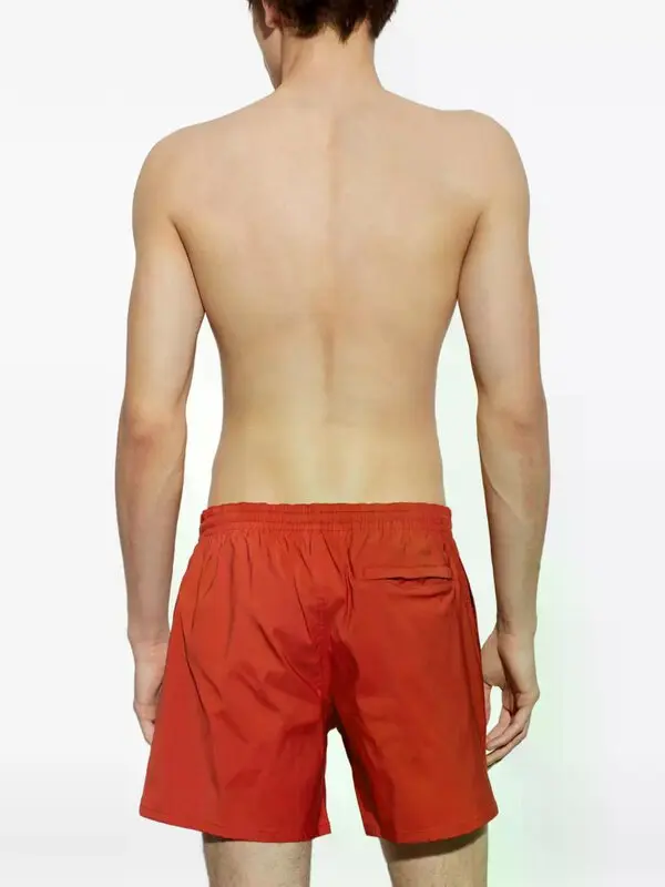 Balmain Logo-detail Swim Shorts - Red