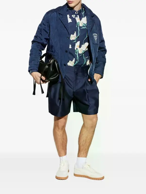 Kenzo Badges Quilted Workwear Jacket - Blue