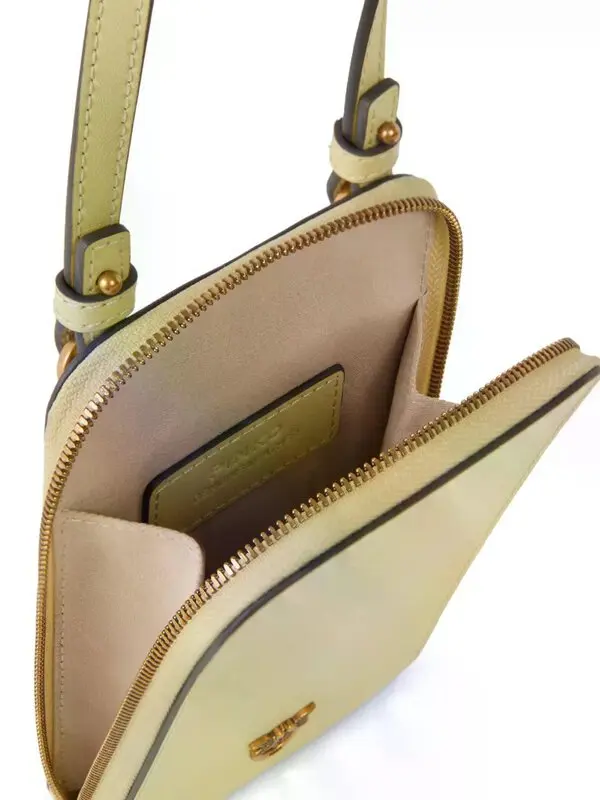 Pinko Zip-around Leather Smartphone Case - Neutrals
