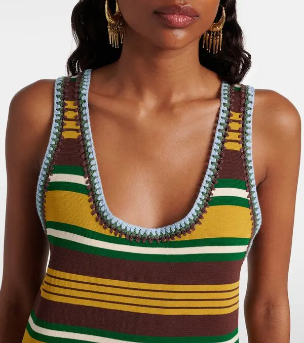 ALEMAIS Clover Striped Knitted Mini Dress - Multicoloured