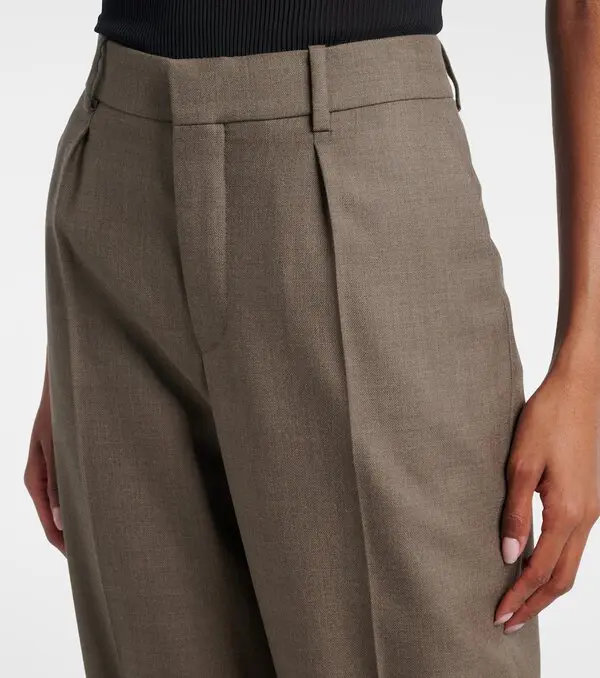 Saint Laurent Wool Straight Leg Pants