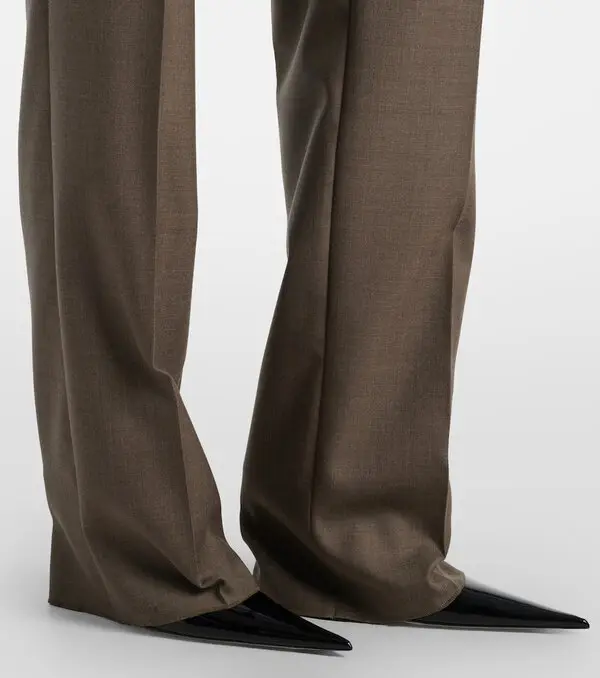Saint Laurent Wool Straight Leg Pants
