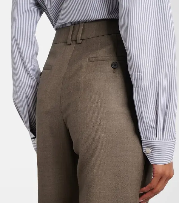 Saint Laurent Wool Straight Leg Pants