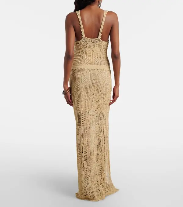 Isabel Marant Étoile Ornella Beaded Crochet Maxi Dress