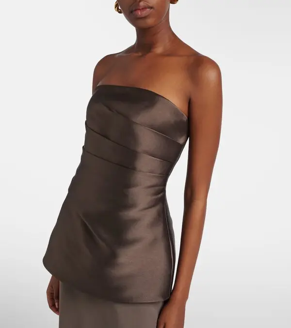 Solace London Alia Strapless Gown