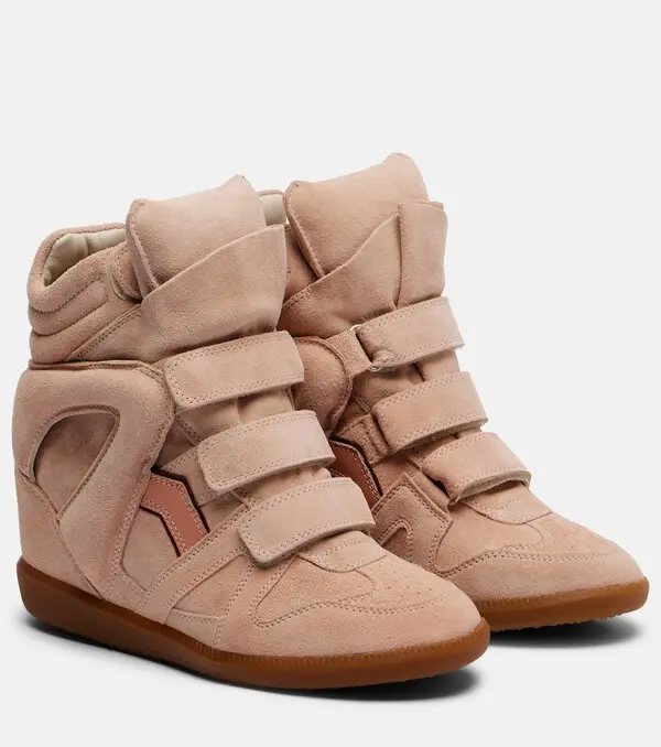 Isabel Marant Étoile Bekett Suede High-top Sneakers - Beige