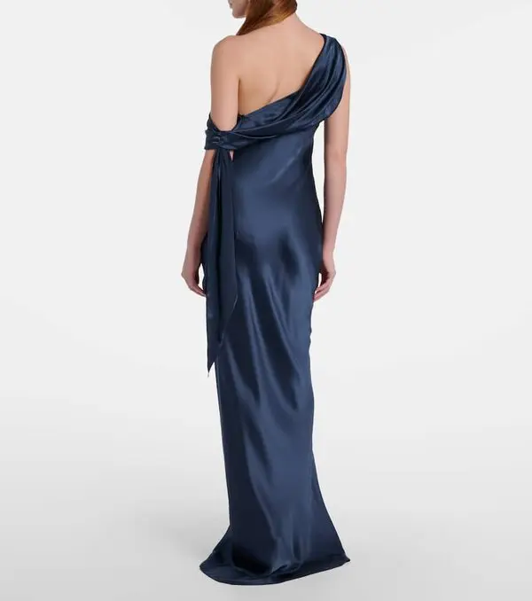THE SEI Draped One-shoulder Gown