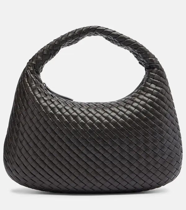 Bottega Veneta Intrecciato Leather Shoulder Bag - Brown