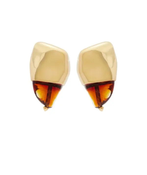 Bottega Veneta Prisma Small 18kt-plated Earrings - Gold