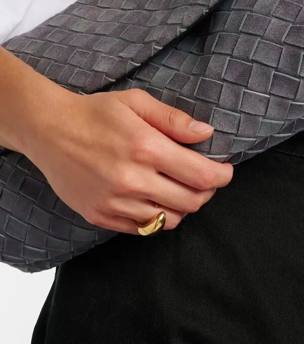 Bottega Veneta Prisma-plated Sterling Silver Ring - Gold