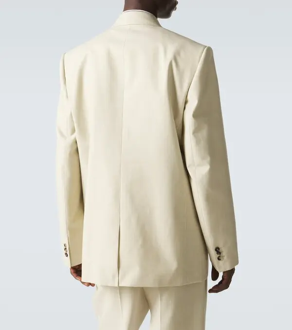 Bottega Veneta Wool And Cotton Gabardine Suit Jacket - Beige