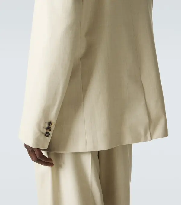 Bottega Veneta Wool And Cotton Gabardine Suit Jacket - Beige