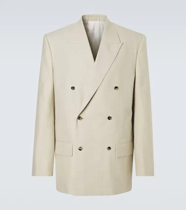 Bottega Veneta Wool And Cotton Gabardine Suit Jacket - Beige