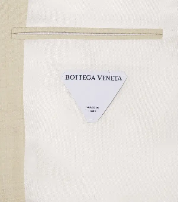 Bottega Veneta Wool And Cotton Gabardine Suit Jacket - Beige