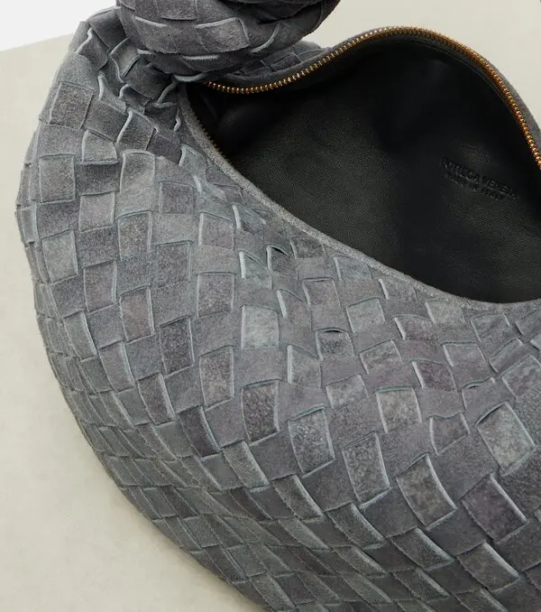 Bottega Veneta Jodie Intrecciato Medium Suede Tote - Grey