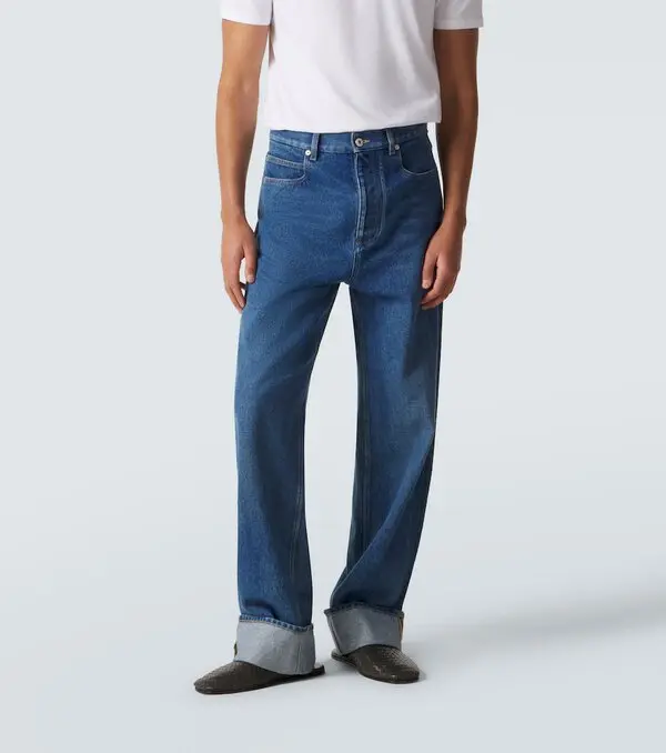 Bottega Veneta Wide-leg Jeans In Mid