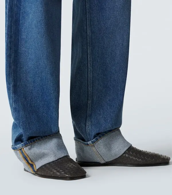Bottega Veneta Wide-leg Jeans In Mid