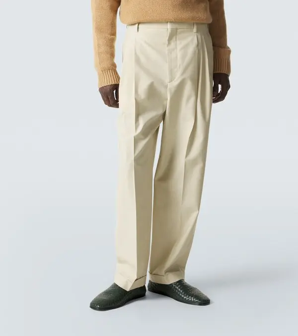 Bottega Veneta Wool And Cotton Gabardine Suit Trousers