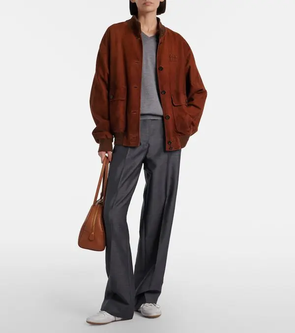 Miu Miu Beau Large Leather Shoulder Bag - Brown