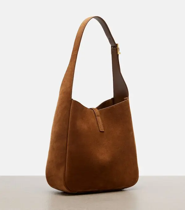 Saint Laurent Le 5 À 7 Small Suede Shoulder Bag - Brown