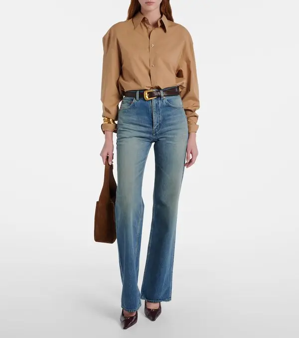 Saint Laurent Le 5 À 7 Small Suede Shoulder Bag - Brown