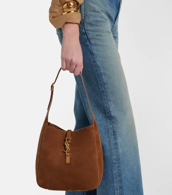Saint Laurent Le 5 À 7 Small Suede Shoulder Bag - Brown