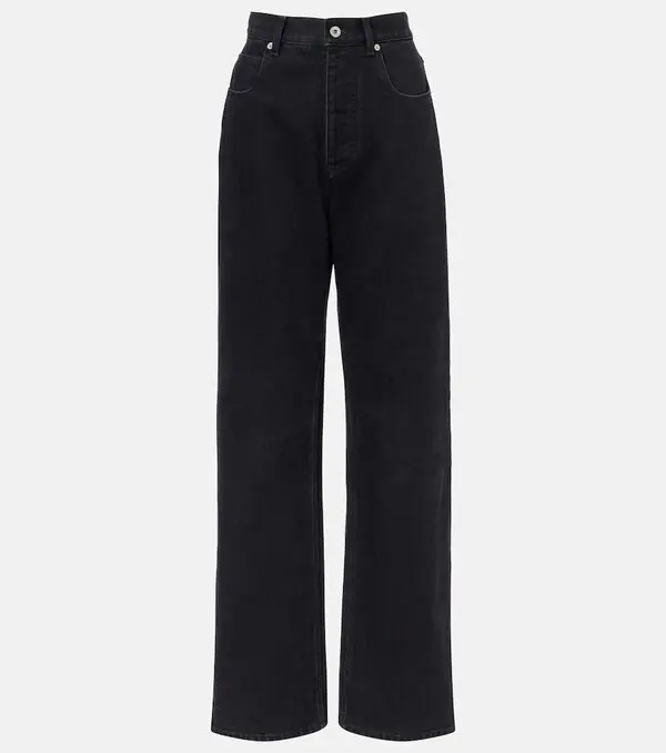 Bottega Veneta High-rise Wide-leg Jeans - Black