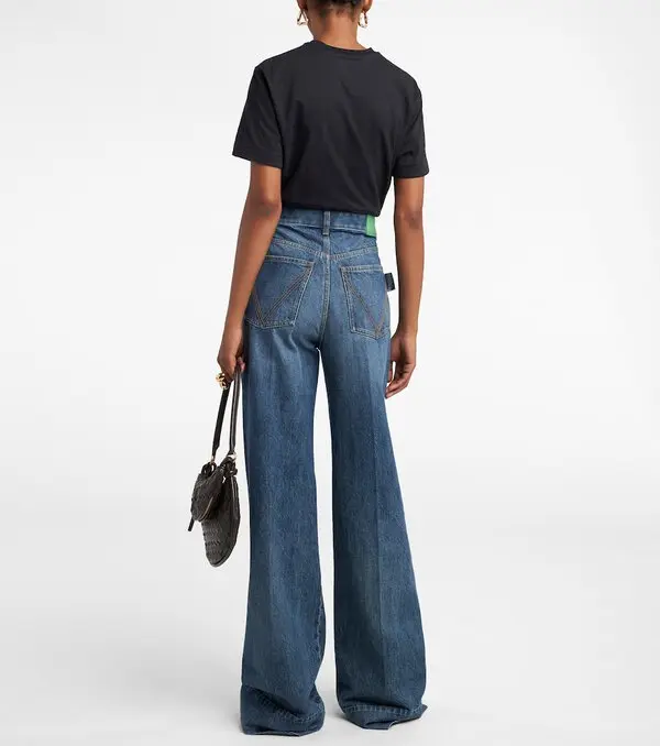 Bottega Veneta High-rise Wide-leg Jeans - Blue