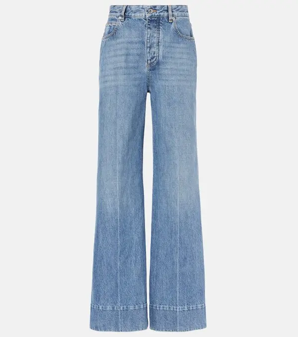 Bottega Veneta High-rise Wide-leg Jeans - Blue