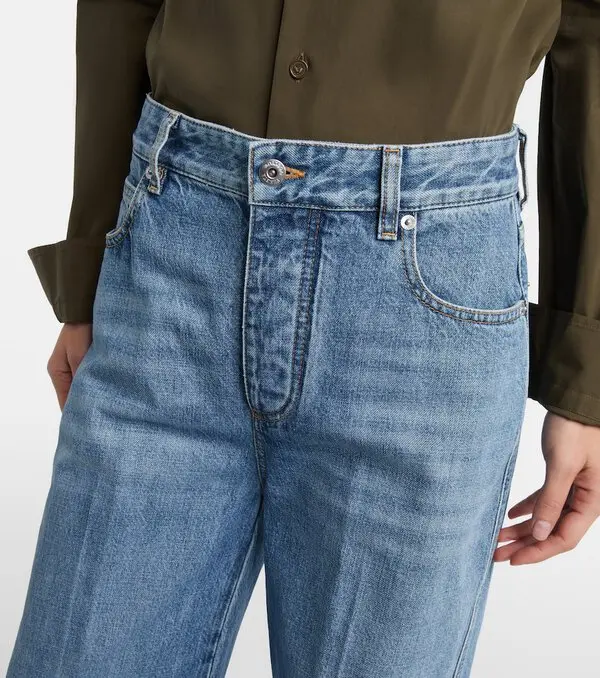 Bottega Veneta High-rise Wide-leg Jeans - Blue