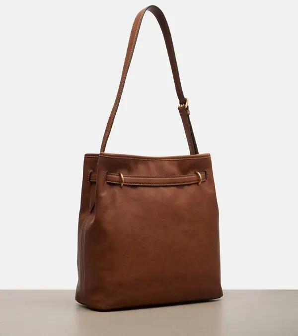 Miu Miu Aventure Leather Bucket Bag - Brown