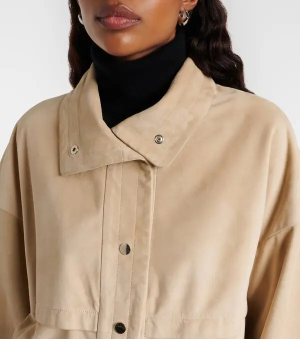 Nour Hammour Park Suede Jacket - Beige