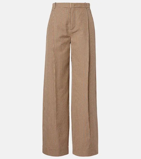 Vince Camille Cotton-blend Wide-leg Pants - Beige