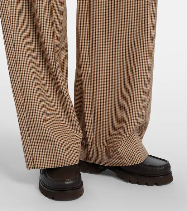Vince Camille Cotton-blend Wide-leg Pants - Beige