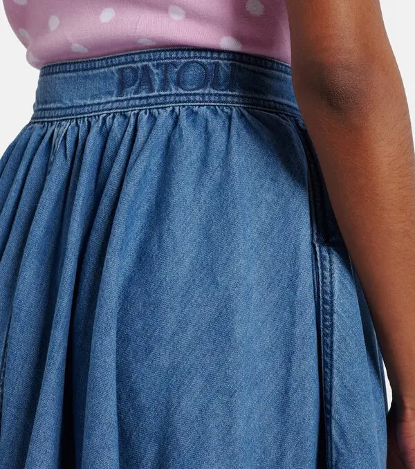 PATOU Denim Midi Skirt