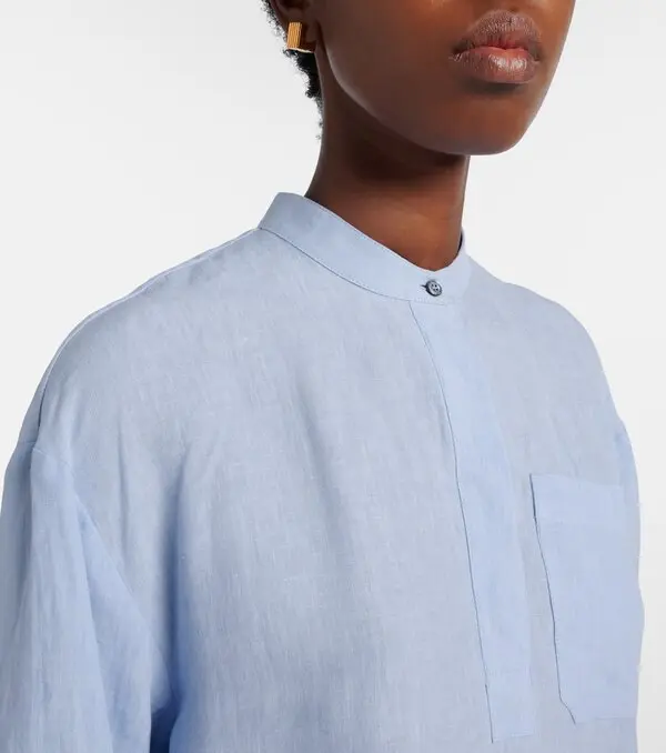 Max Mara Cantico Linen Blouse - Blue
