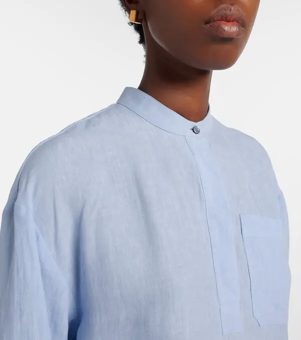 Max Mara Cantico Linen Blouse - Blue