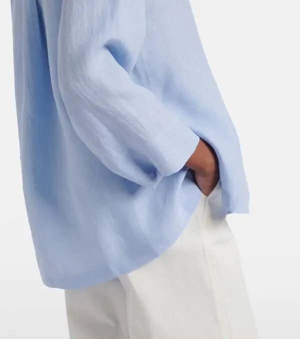 Max Mara Cantico Linen Blouse - Blue