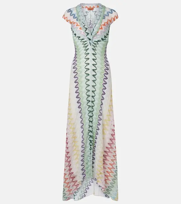 Missoni Zigzag Lamé Maxi Dress - Multicoloured