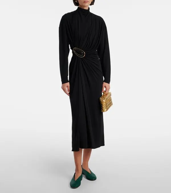 Bottega Veneta Rosa Intrecciato Leather Ballet Flats - Green
