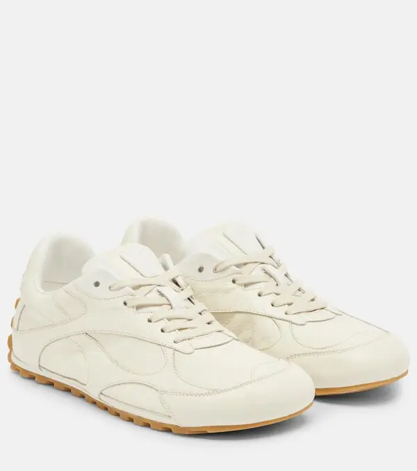 Bottega Veneta Orbit Flash Leather Sneakers - White