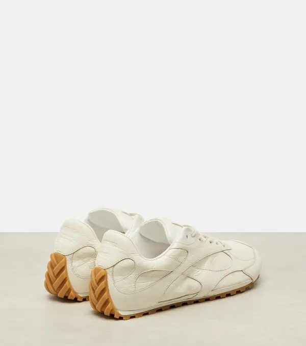 Bottega Veneta Orbit Flash Leather Sneakers - White