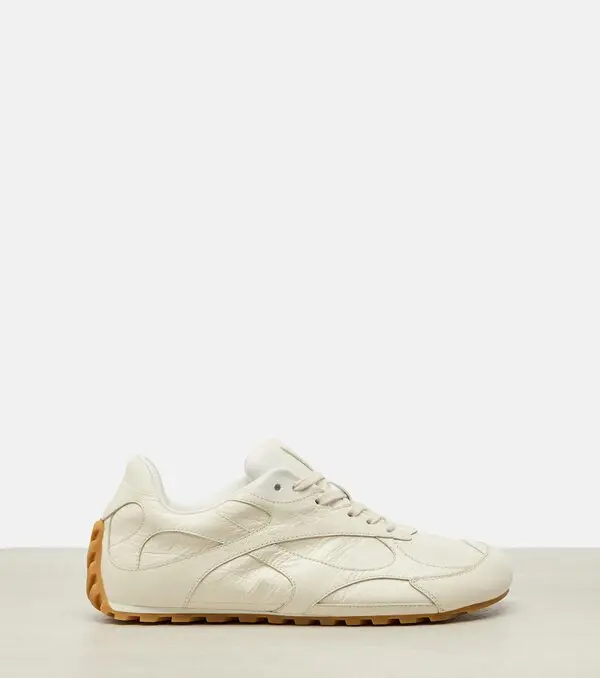 Bottega Veneta Orbit Flash Leather Sneakers - White