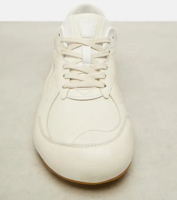 Bottega Veneta Orbit Flash Leather Sneakers - White