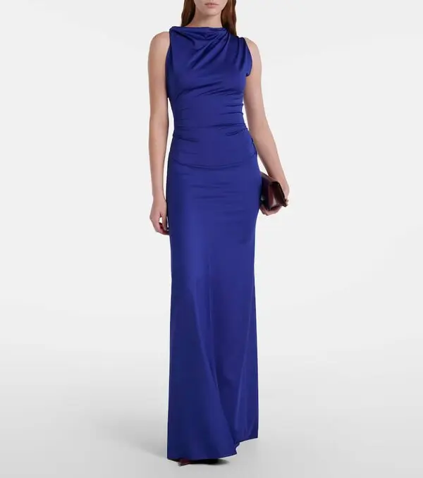 Victoria Beckham Asymmetric Draped Gown
